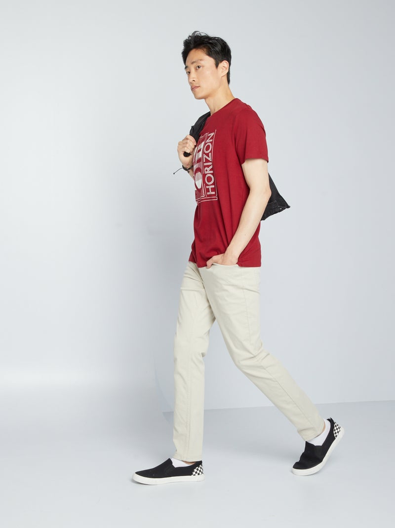 T-shirt imprimé - Rouge - Kiabi - 7.00€