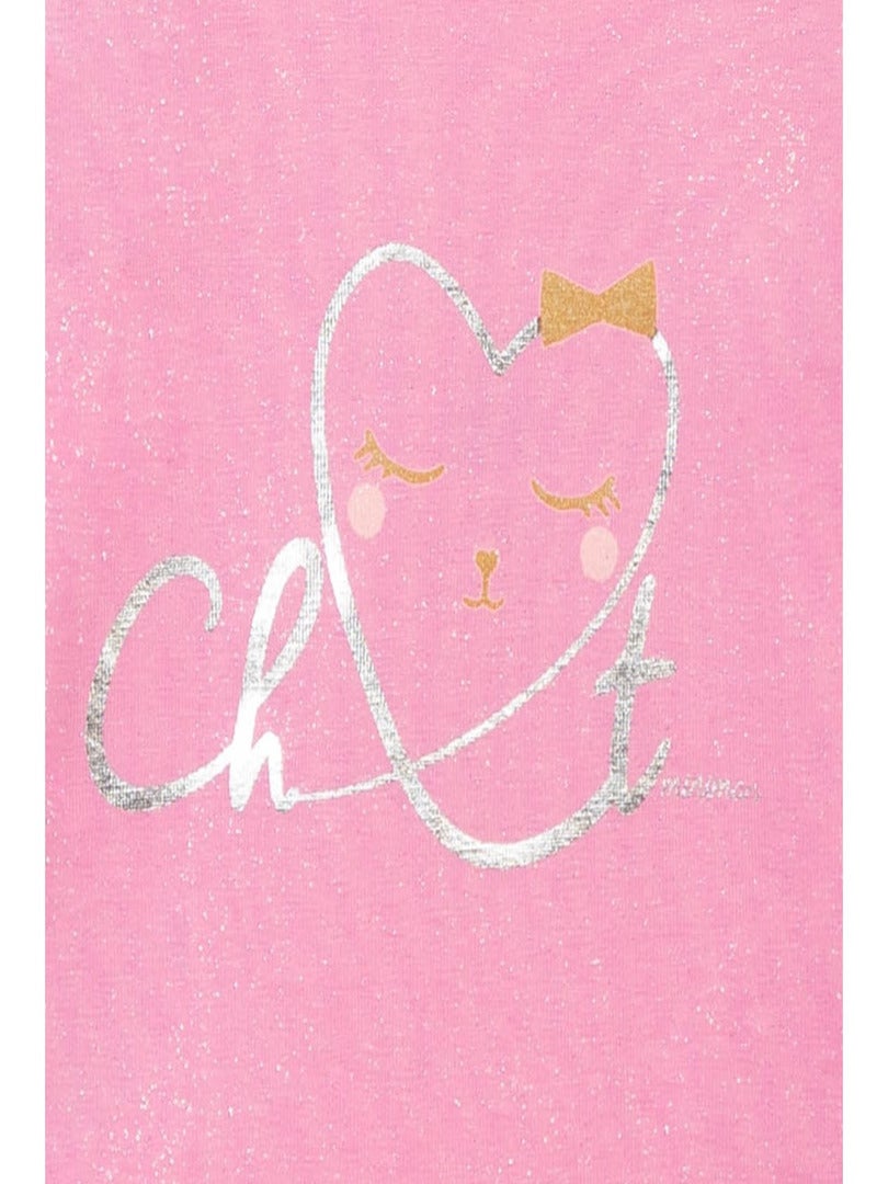 T-shirt Manches Courtes Motif Imprimé Coeur 'miniman' - Rose - Kiabi ...