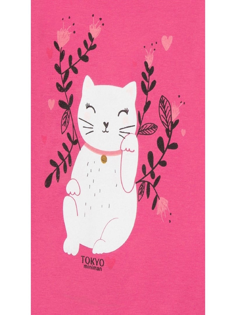 T-shirt Manches Longues À Volants 'miniman' - Rose - Kiabi - nu€