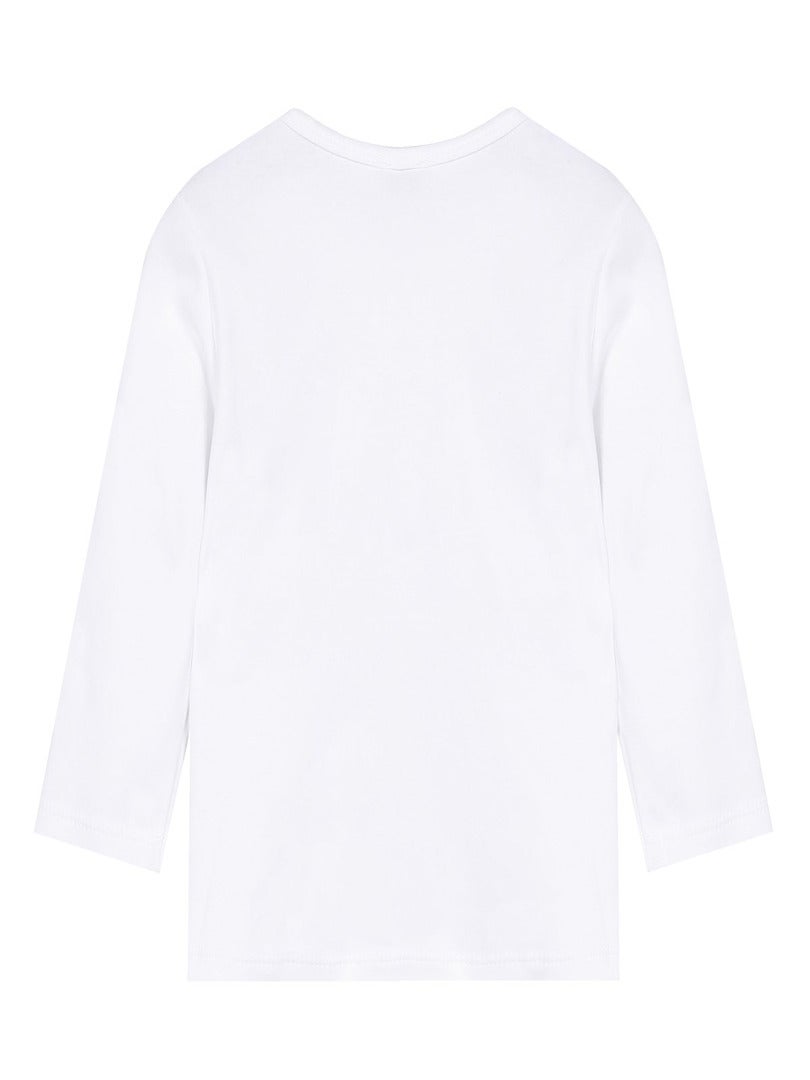 T-shirt Manches Longues Avec Motif 'miniman' - Blanc - Kiabi - 20.00€