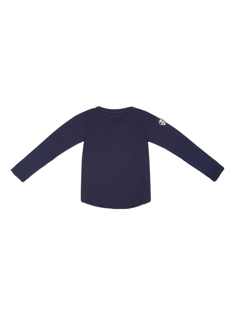 T-shirt manches longues bleu marine ELVIS - 'LA FAUTE A VOLTAIRE ...
