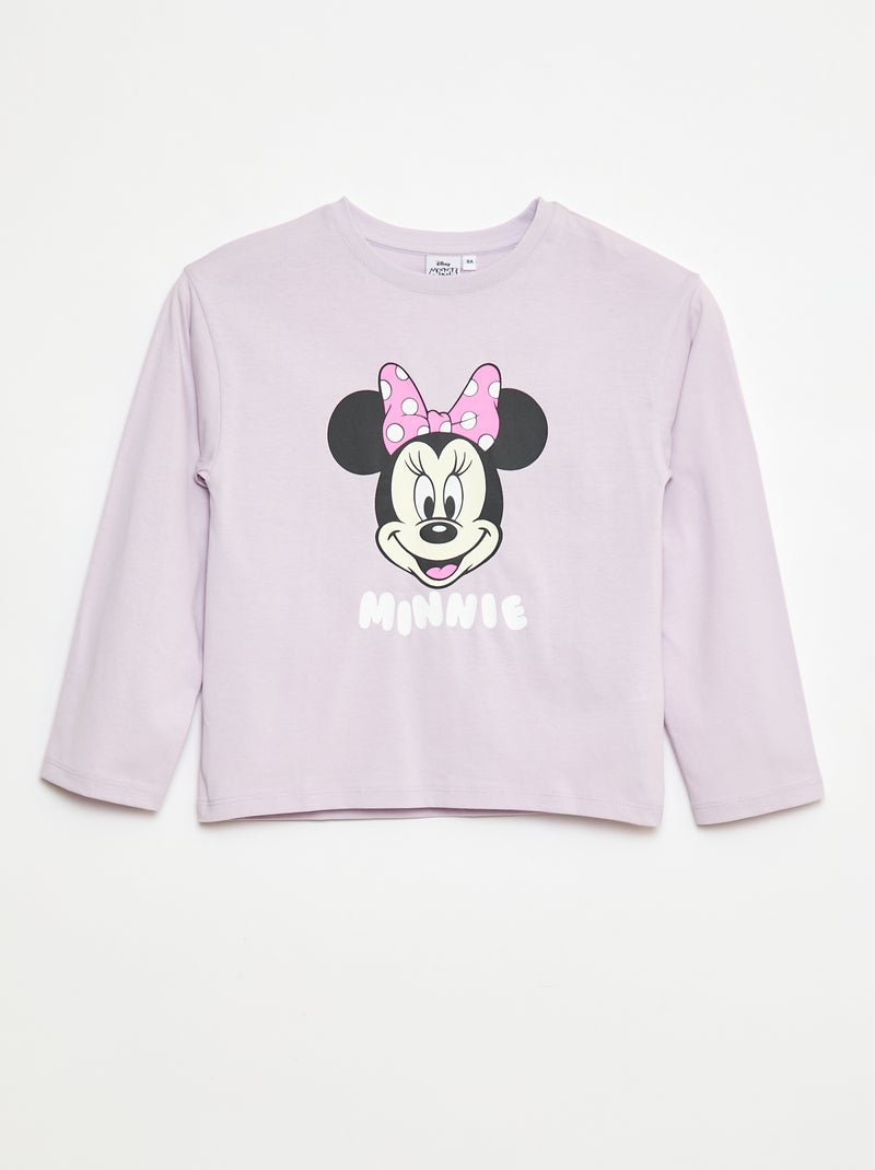 T-shirt 'Minnie' 'Disney' à manches longues - Violet - Fille - 4.50 ...