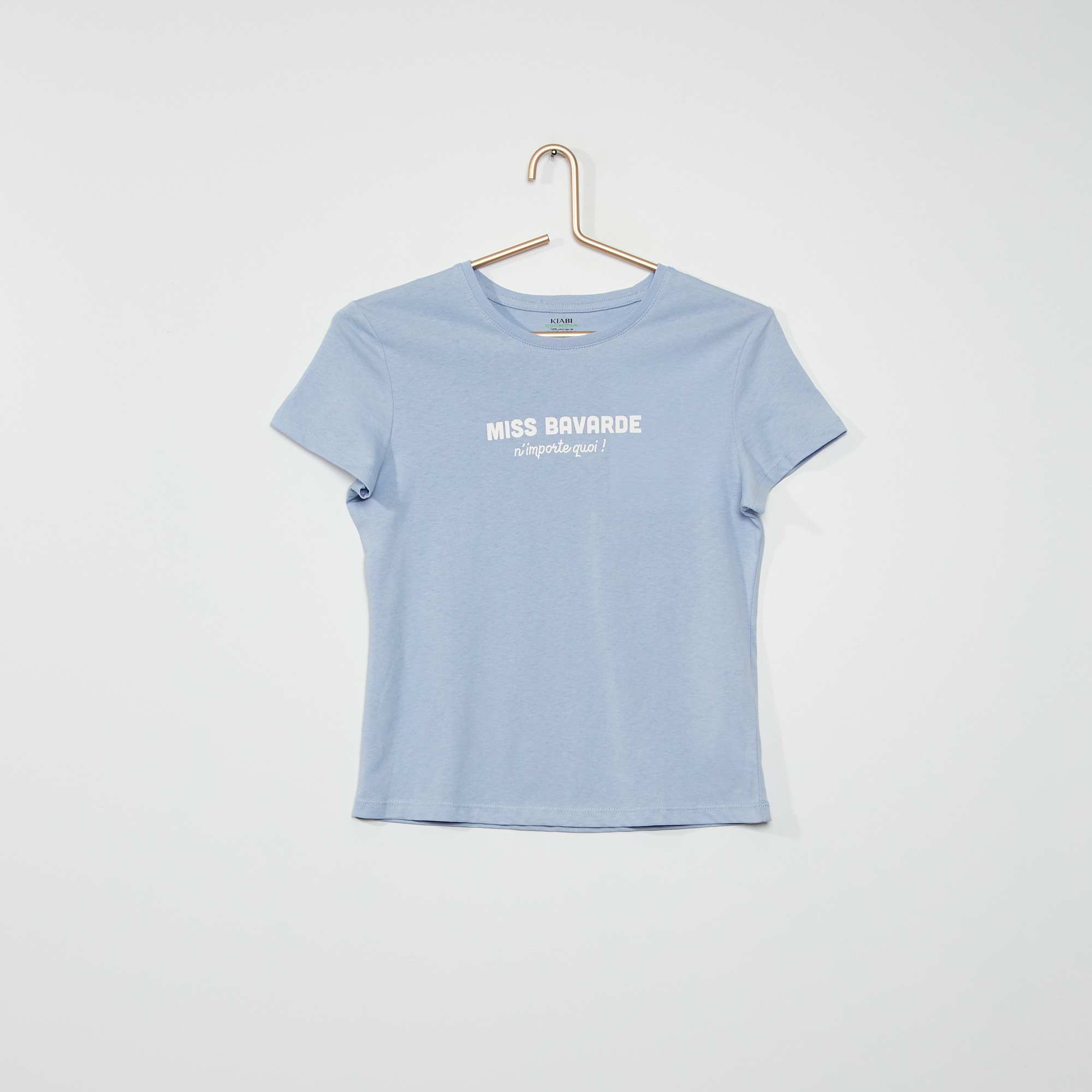 T-shirt message fille adolescente - mauve keep - Kiabi - 2,80€