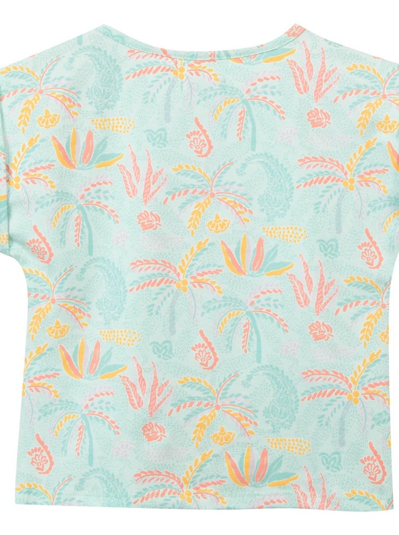 T-shirt Oeko-tex Imprimé Tropical 'miniman' - Vert chèvrefeuille ...