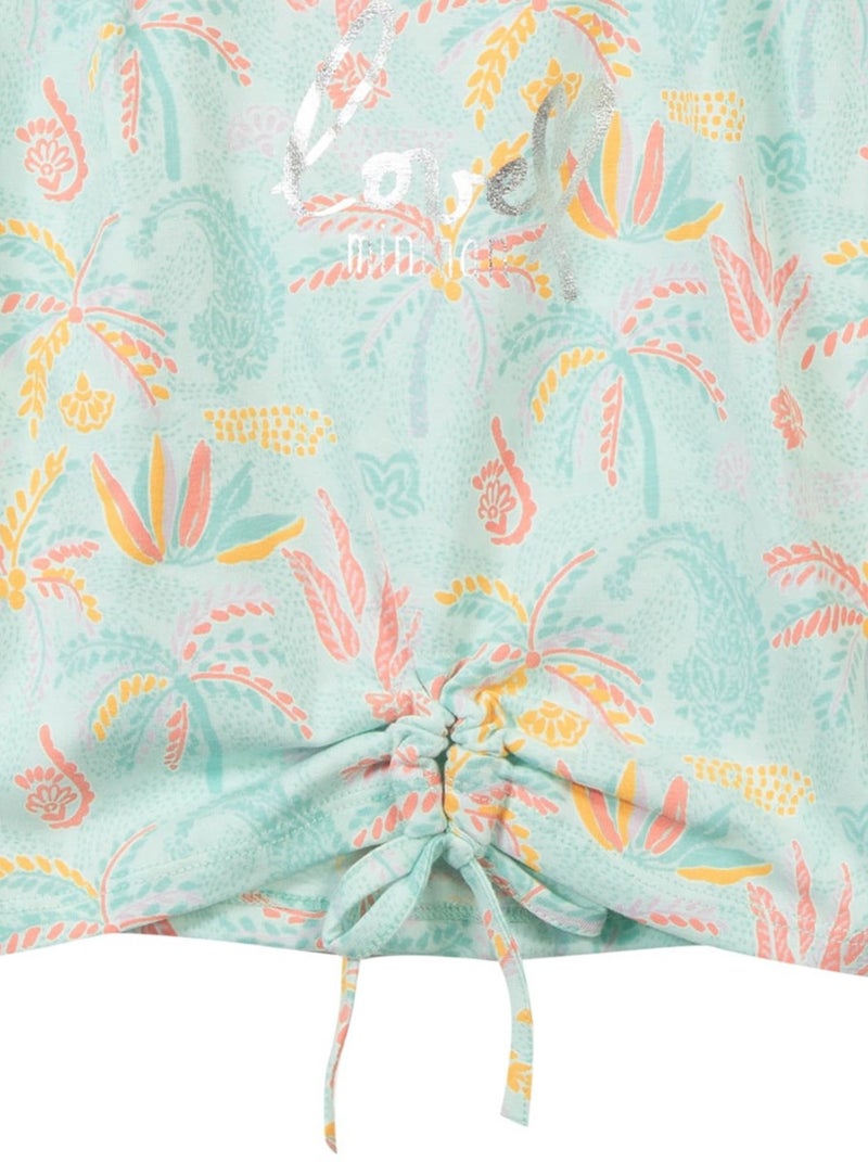 T-shirt Oeko-tex Imprimé Tropical 'miniman' - Vert chèvrefeuille ...