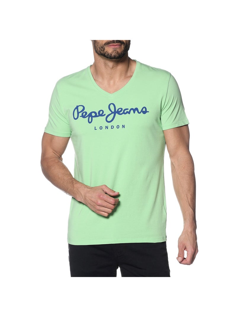T-Shirt Pepe Jeans Original Stretch V PM500373 - Vert - Homme - 17.50 ...