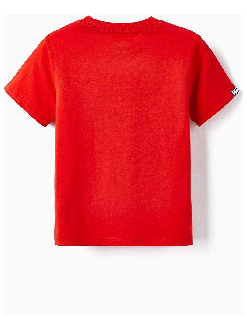 T-shirt rouge Marvel pour garçon manches courtes MARVEL AVENGERS ...