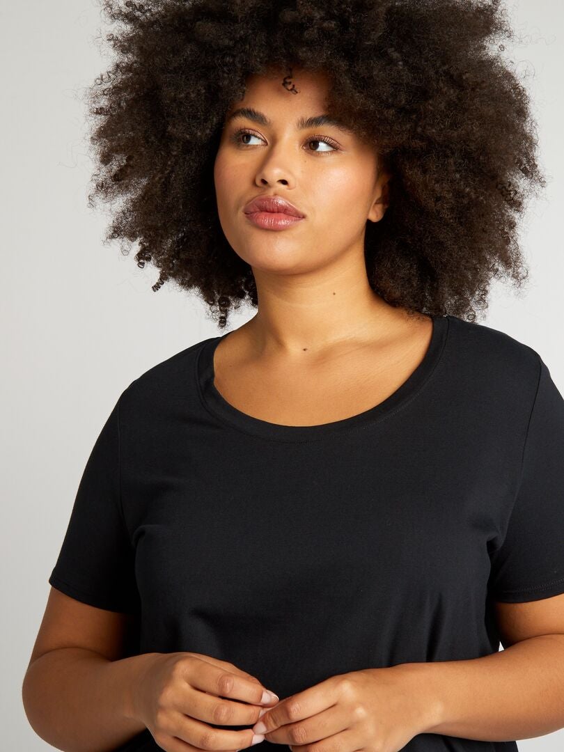 T-shirt Uni - Noir - Kiabi - 6.00€