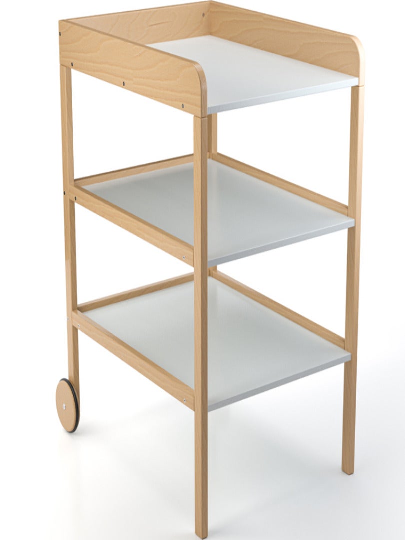 Table À Langer Clarissa Naturel Et Blanc (56,4 X 61,4 X 90,3 Cm ...