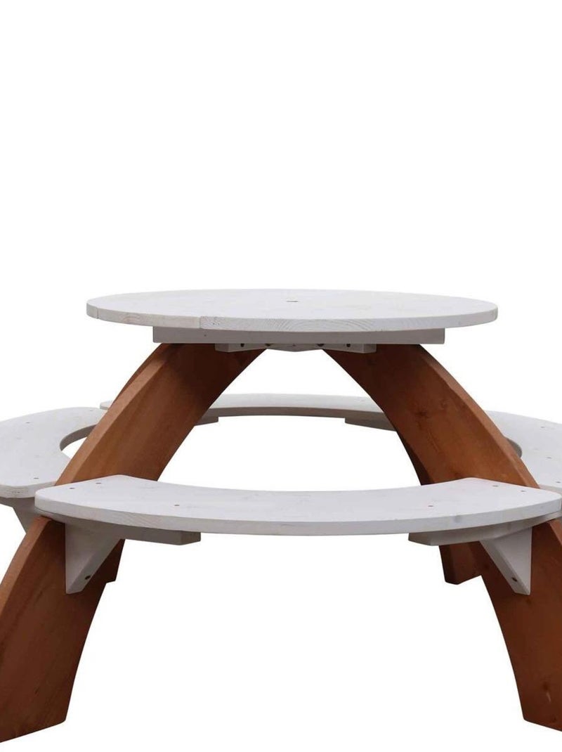 Table pique-nique ronde enfants Orion Axi - Blanc - Kiabi - nu€