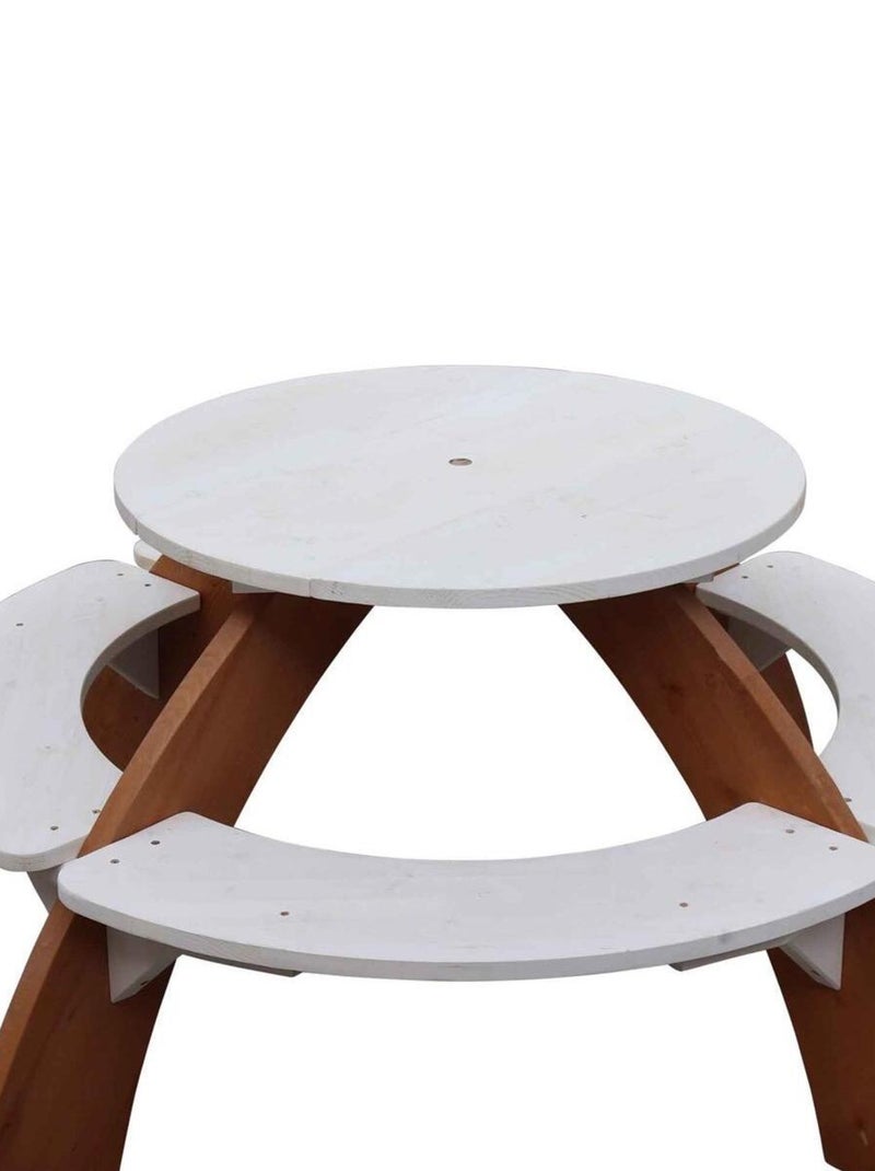 Table pique-nique ronde enfants Orion Axi - Blanc - Kiabi - nu€