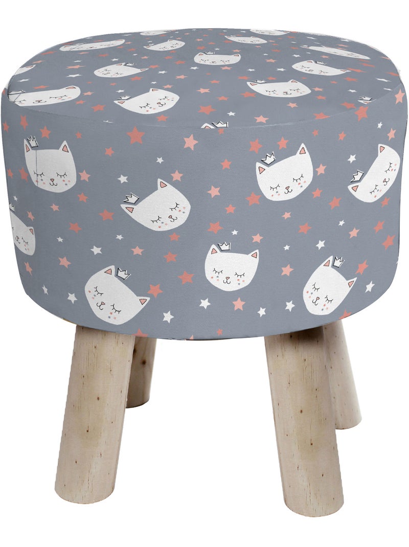 Tabouret Miaou Tête de Chat - Bleu - 29.99€ - Kiabi