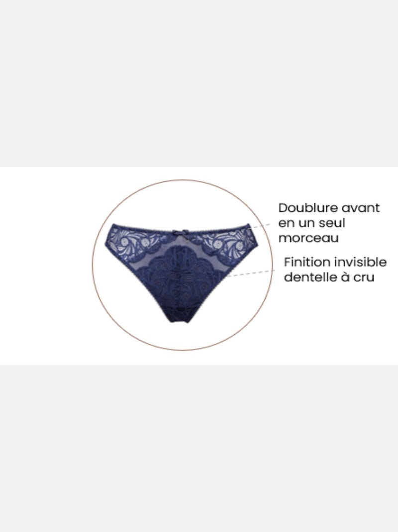 Tanga Ariane Sans Complexe - Bleu marine - Femme - 25.50€ - Kiabi