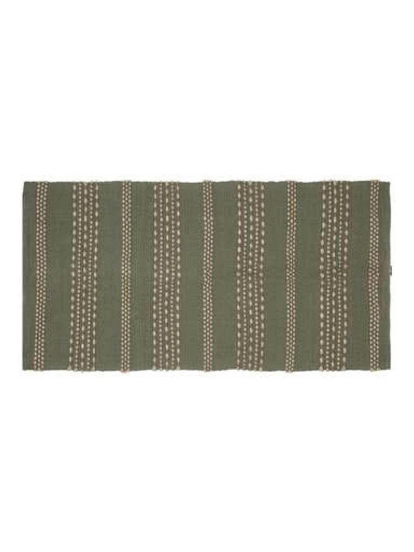 Tapis authentique en coton - Vert olive - Kiabi - 11.49€