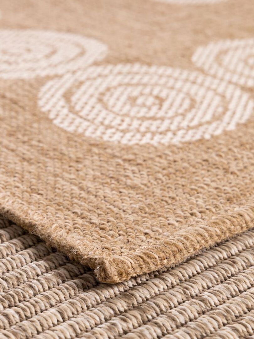 Tapis exterieur 160x230 JUTE ART 8 Beige OEKO TEX idéal pour le salon - Beige - Kiabi - 114.99€