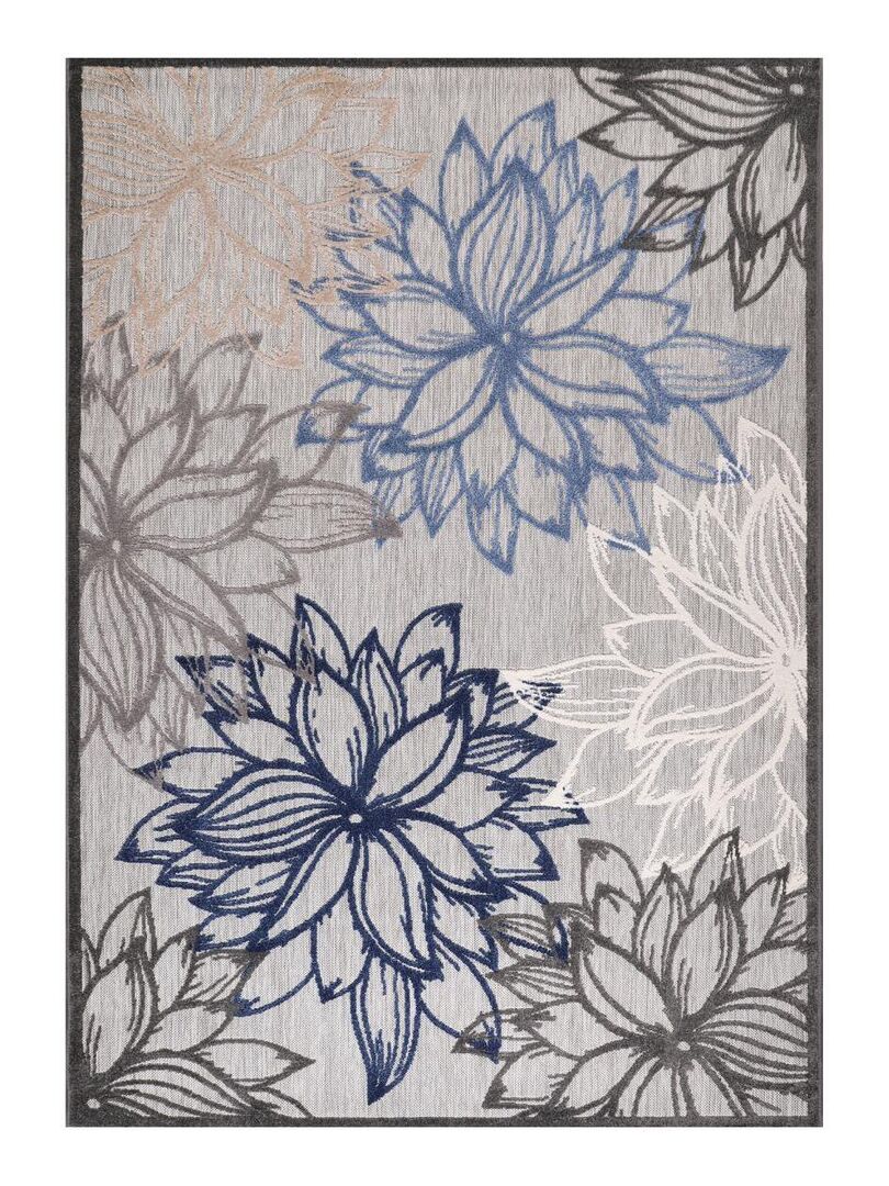 Tapis extérieur tissé kilim rectangle CHIMEKO - Gris - Kiabi - 84.99€