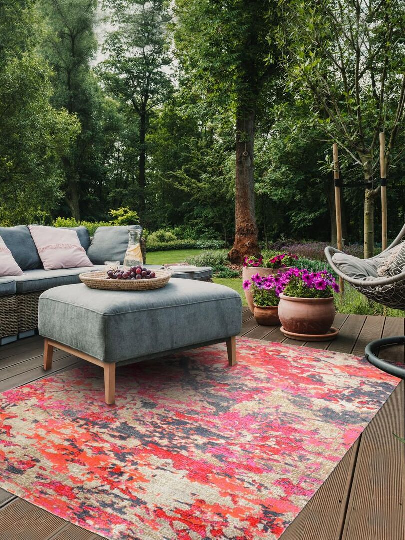 Tapis extérieur tissé kilim rectangle EXT NISULA - Multicolore - Kiabi - 69.99€