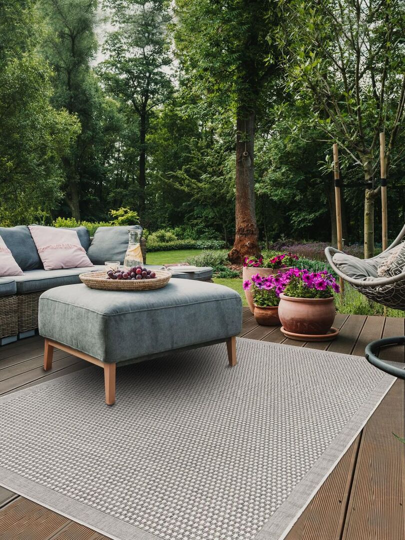 Tapis extérieur tissé kilim rectangle NOUCHY - Beige - Kiabi - 59.99€