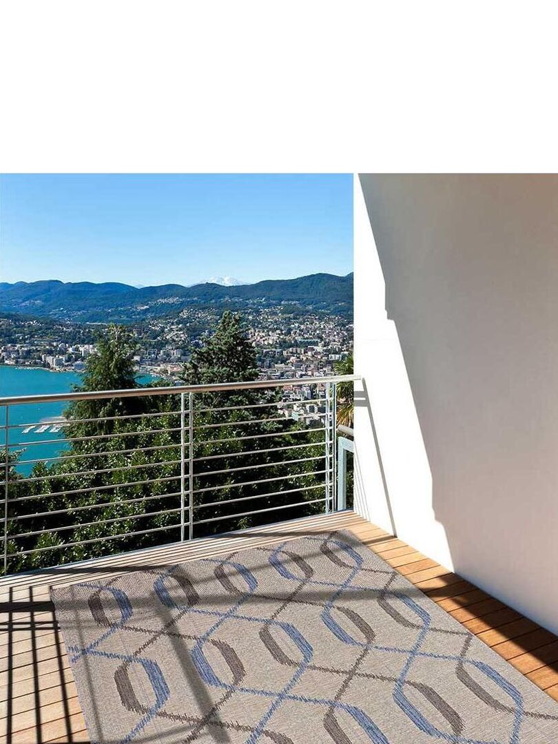 Tapis extérieur tissé kilim rectangle SCANDINA - Gris - Kiabi - 49.99€