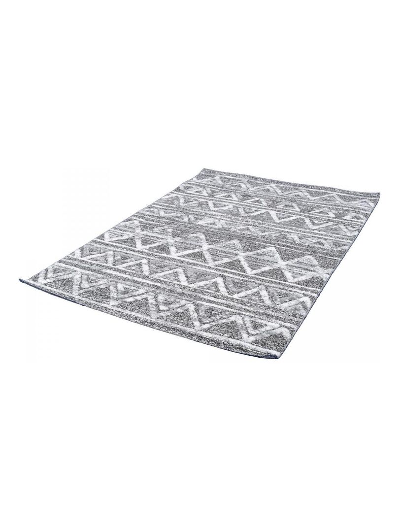 Tapis longs poils shaggy tissé motif berbère LANDA - Gris - Kiabi - 159.99€