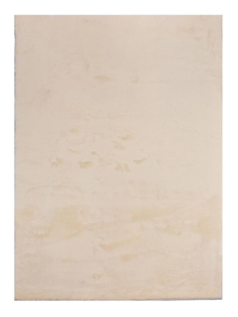 Tapis longs poils shaggy tissé motif uni LOFTUNI - Beige - Kiabi - 54.99€