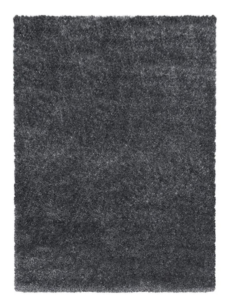 Tapis longs poils shaggy tissé motif uni UNI A - Gris - Kiabi - 46.99€