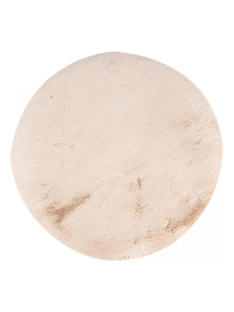 Tapis longs poils shaggy tufté motif uni JOUTA - Beige - Kiabi - 119.99€