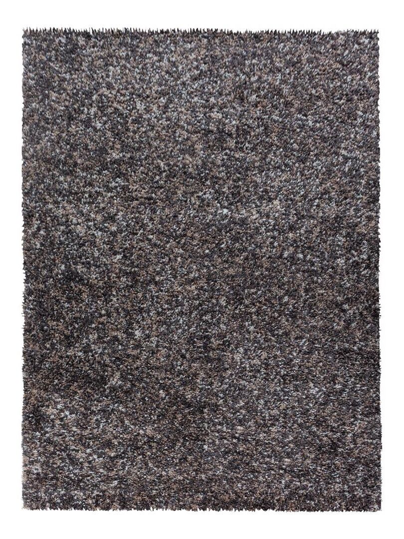 Tapis poils longs shaggy tissé motif faux uni UNI D - Marron - Kiabi - 54.99€