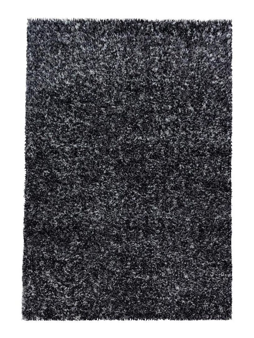 Tapis poils longs shaggy tissé motif faux uni UNI D - Noir - Kiabi - 54.99€