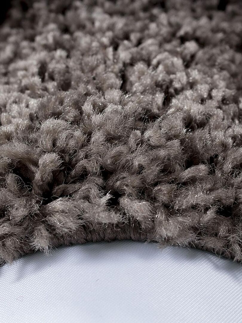 Tapis poils longs shaggy tissé motif simple BORDURE - Marron - Kiabi - 54.99€