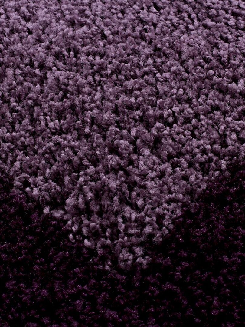Tapis poils longs shaggy tissé motif simple BORDURE - Violet - Kiabi - 64.99€