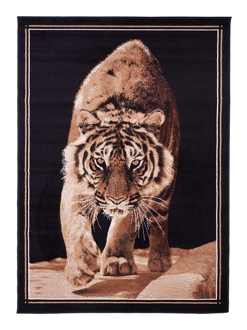 Tapis salon BC TIGER en polypropylène Fait en Europe - Noir - Kiabi ...