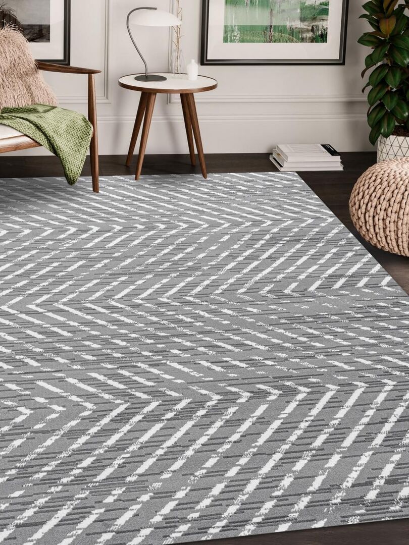 Tapis salon BOBOTA en polypropylène doux et soyeux OEKO TEX® - Gris - Kiabi - 59.99€