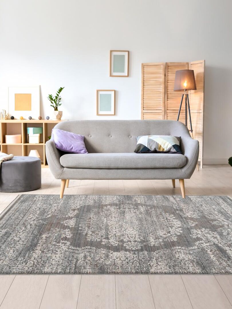 Tapis salon MEDALLIA tissé OEKO-TEX® - Gris - Kiabi - 79.99€