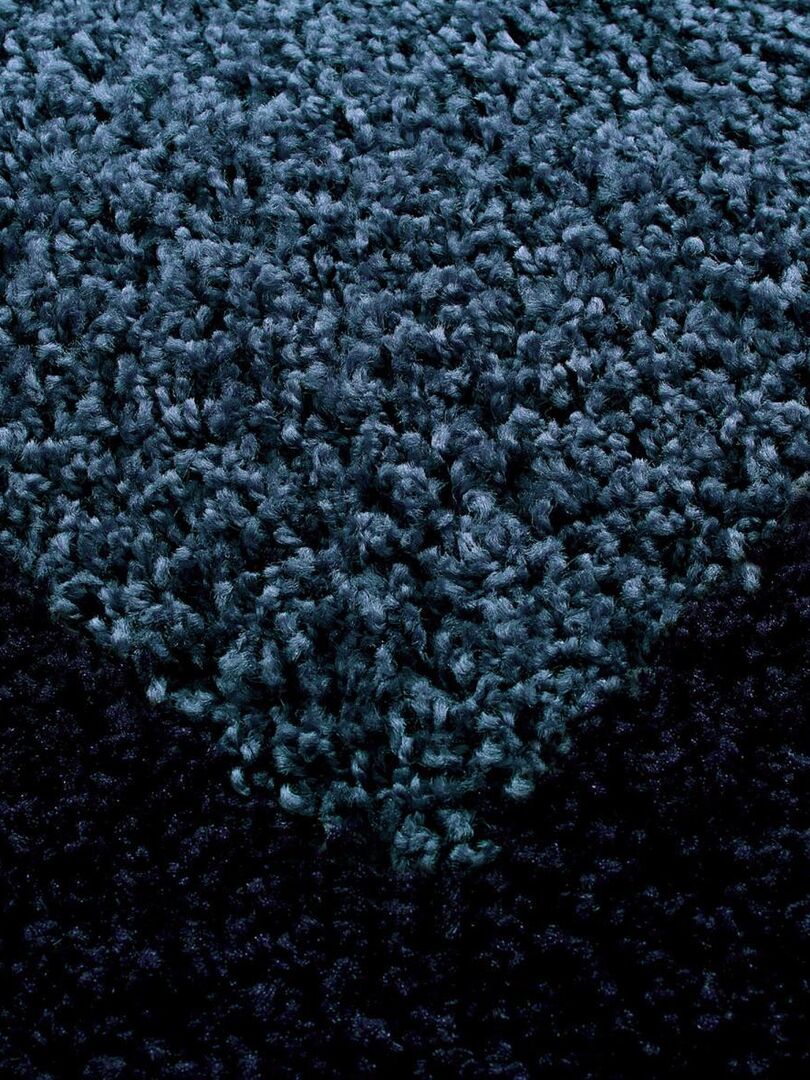 Tapis shaggy BORDURE OEKO-TEX® - Bleu - Kiabi - 52.99€