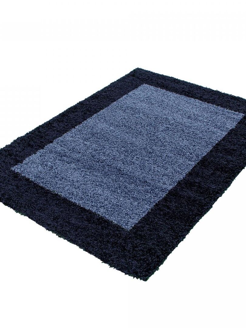 Tapis shaggy BORDURE OEKO-TEX® - Bleu - Kiabi - 52.99€
