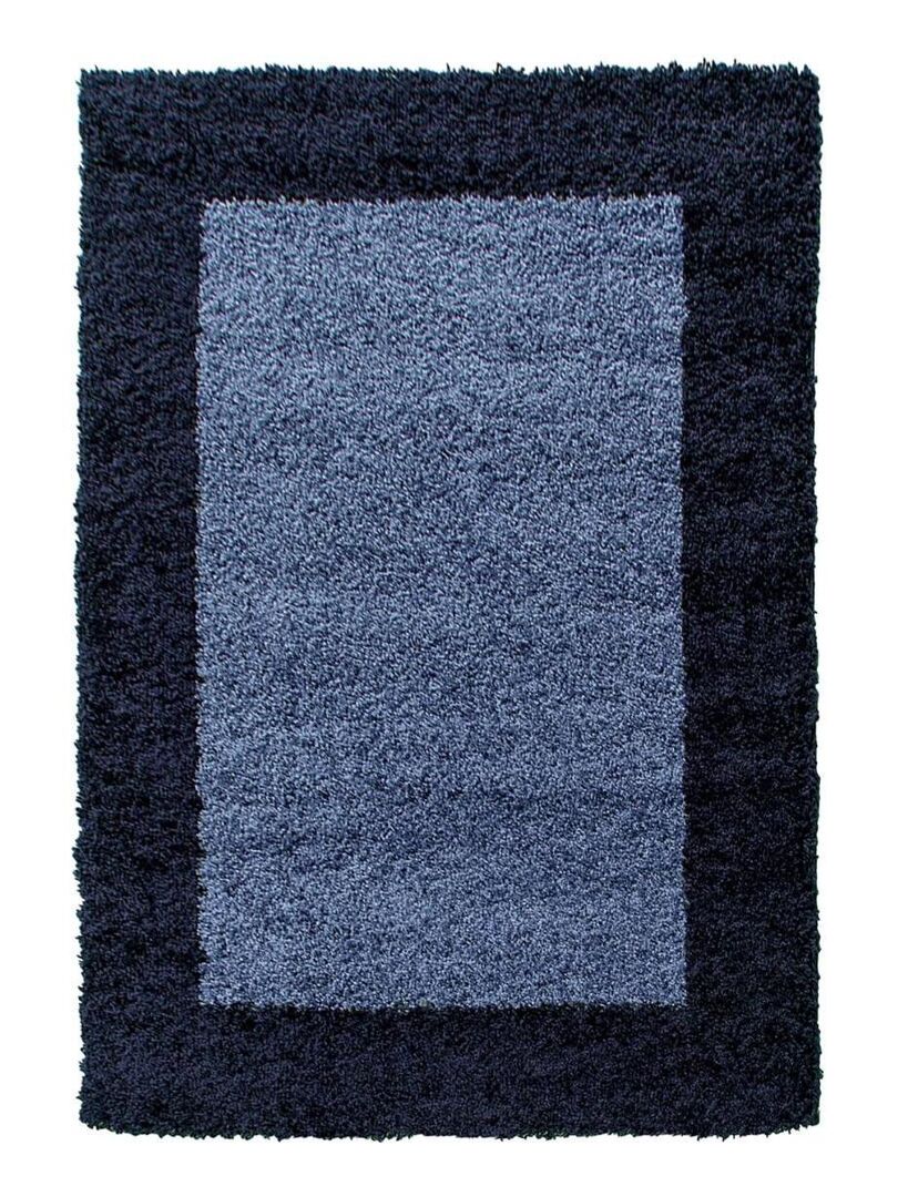 Tapis shaggy BORDURE OEKO-TEX® - Bleu - Kiabi - 52.99€