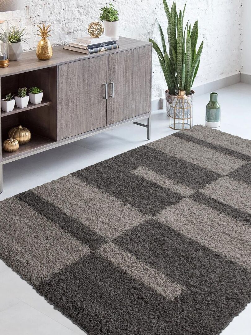 Tapis shaggy RECTAN OEKO-TEX® - Marron - Kiabi - 54.99€