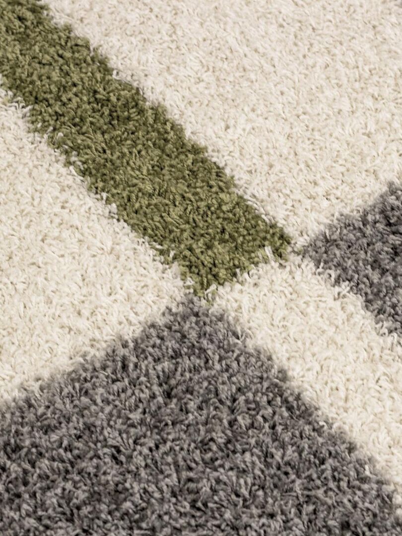 Tapis shaggy RECTAN OEKO-TEX® - Vert - Kiabi - 54.99€