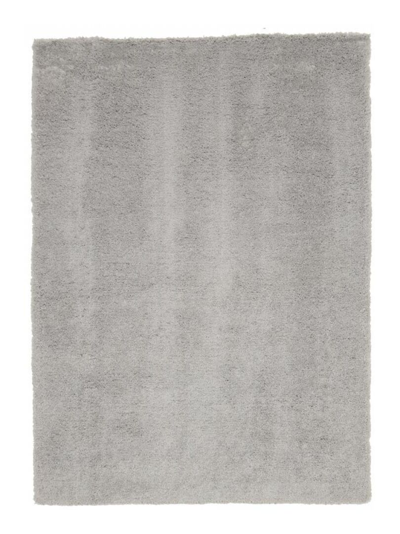 Tapis shaggy SG CHIC en polyester doux et soyeux Fait main - Gris ...