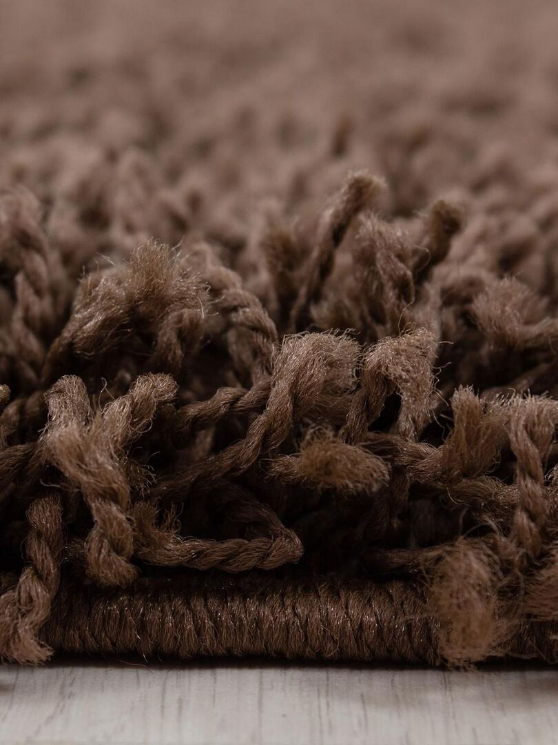 Tapis shaggy UNI C OEKO-TEX® - Marron - Kiabi - 54.99€