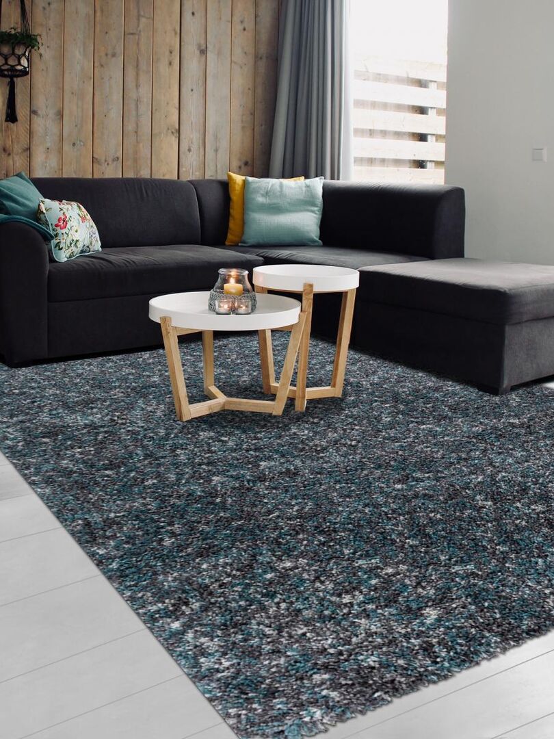 Tapis shaggy UNI D OEKO-TEX® - Bleu - Kiabi - 52.99€