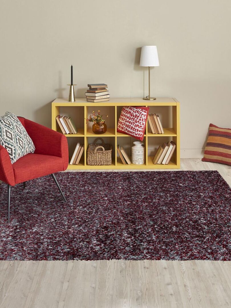 Tapis shaggy UNI D OEKO-TEX® - Rouge - Kiabi - 52.99€