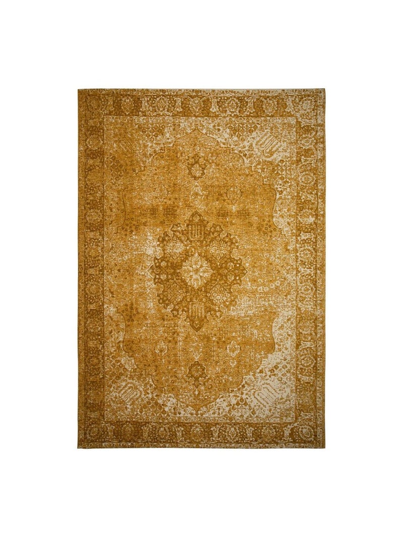 Tapis vintage plat rayé rectangle Antique Traditional - Ocre - 0.00 ...