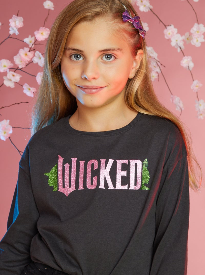 Tee-shirt imprimé - Wicked - Noir - Fille - 2.70€ - Kiabi