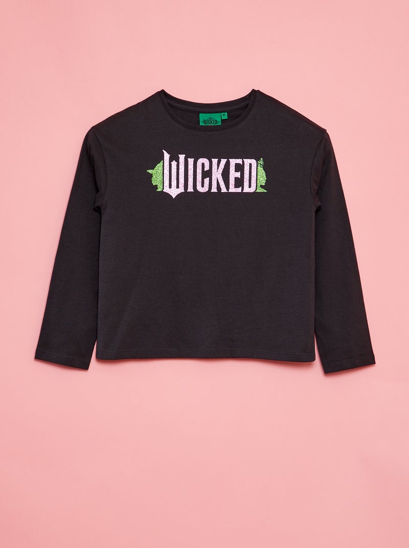 Tee-shirt imprimé - Wicked - Noir - Fille - 2.70€ - Kiabi