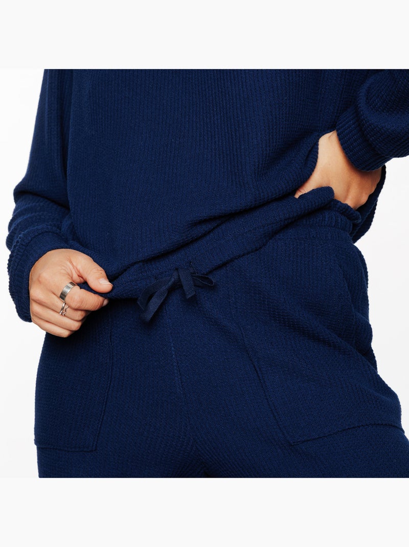 Tee-shirt manches longues Gaufrette - RougeGorge Lingerie - Bleu ...