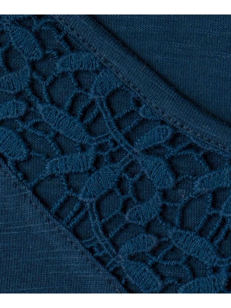 Tee Shirt Mc Bleu Femme Terre de Marins - Bleu - Kiabi - nu€