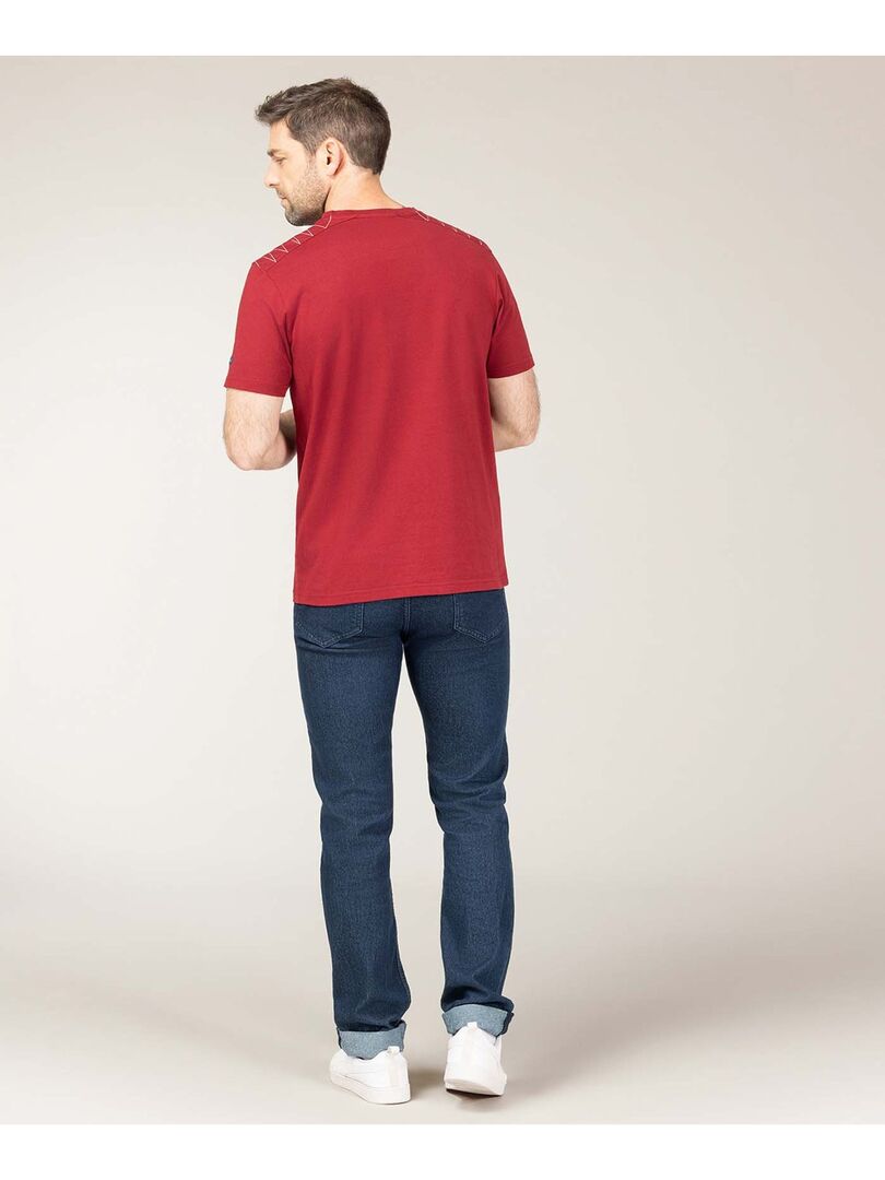 Tee Shirt Mc Homme Terre de Marins - Rouge - Kiabi - 22.00€