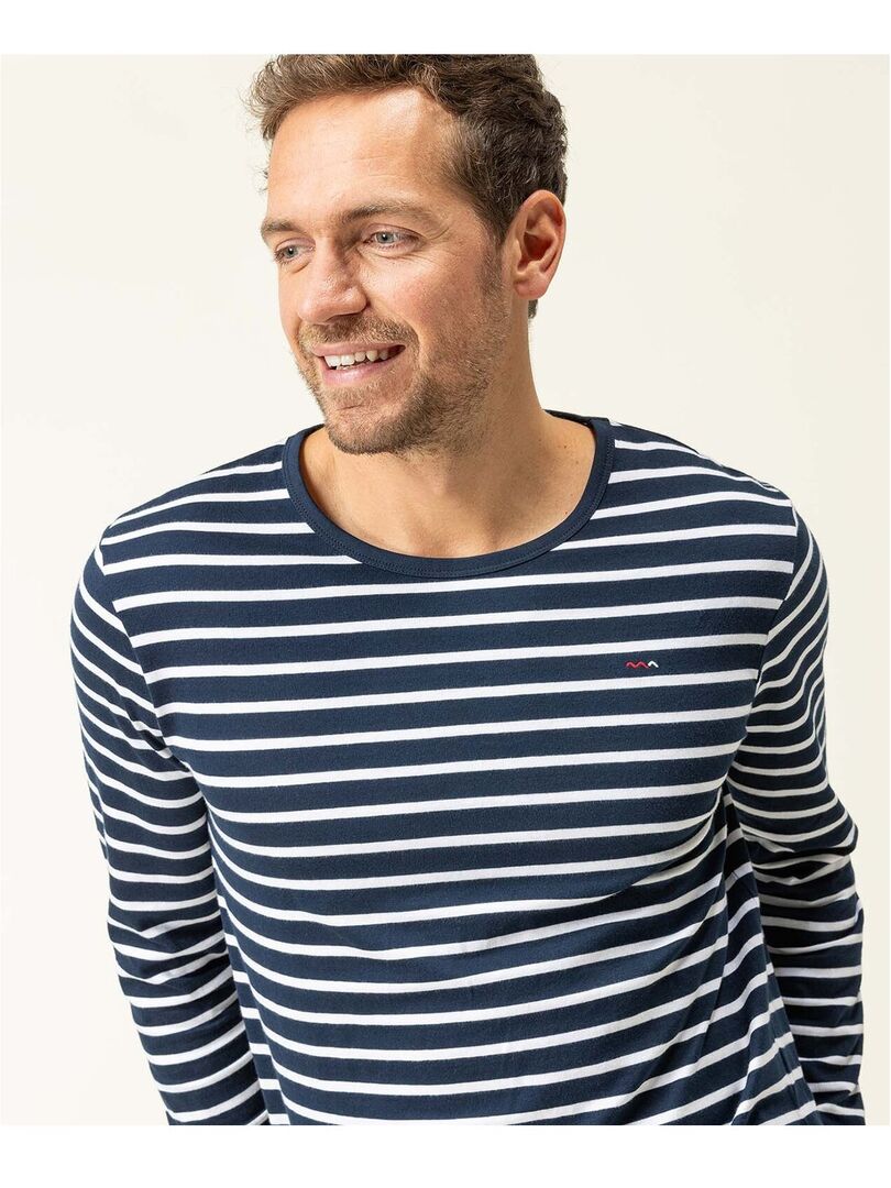 Tee Shirt Ml Homme Terre de Marins - Bleu - Kiabi - 26.00€